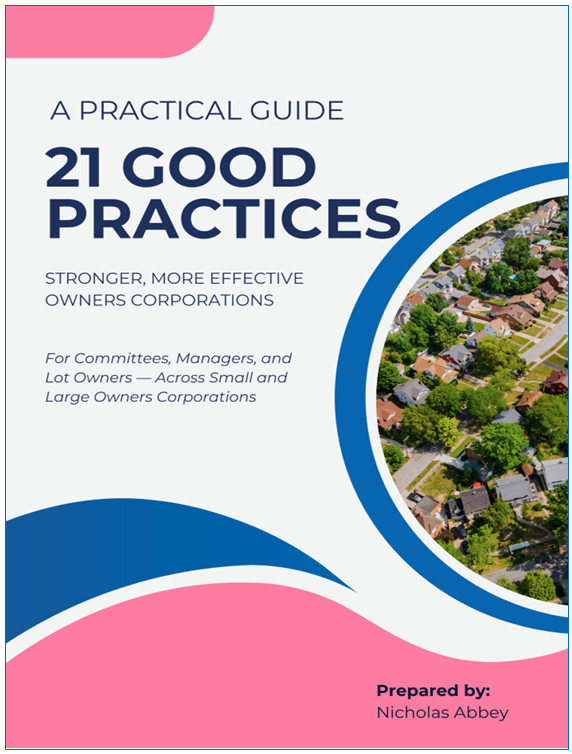 21 Good Practices for Stronger, More Effective Owners Corporations ...